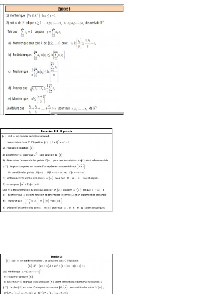 1824 2bac SC Math Examens Blancs | PDF