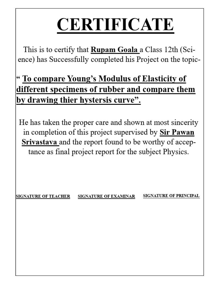 Certificate Rupam Physics | PDF
