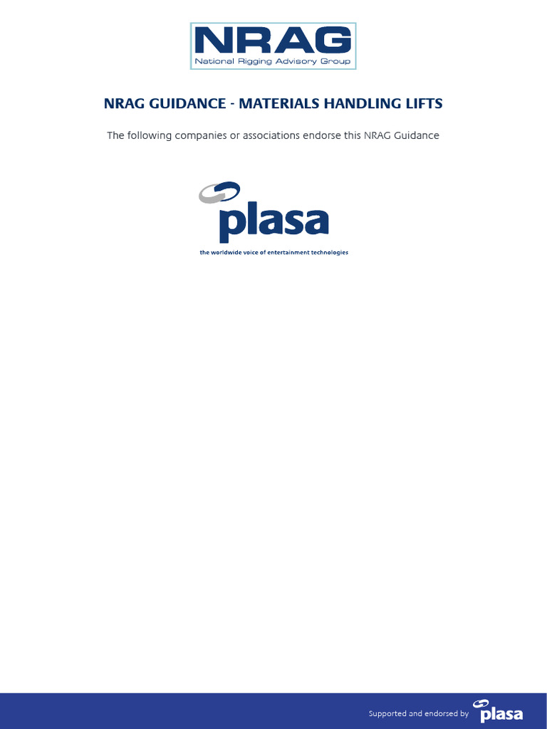 NRAG Guidance on Lifts Usage | PDF | Elevator