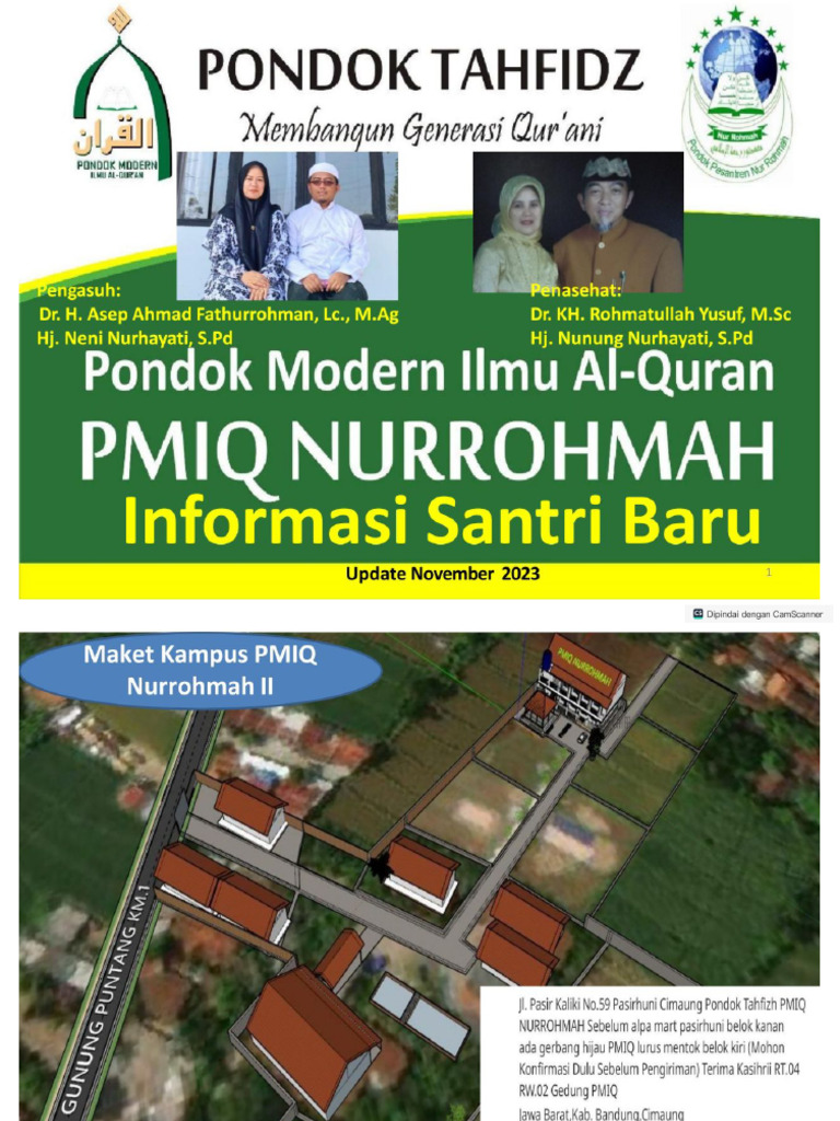 PMIQ Brosur Biaya TA 2023 Up Date November Baru(3) | PDF