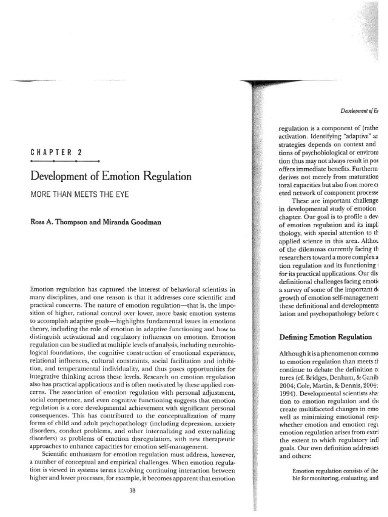 Development of Emotion Regulation | PDF