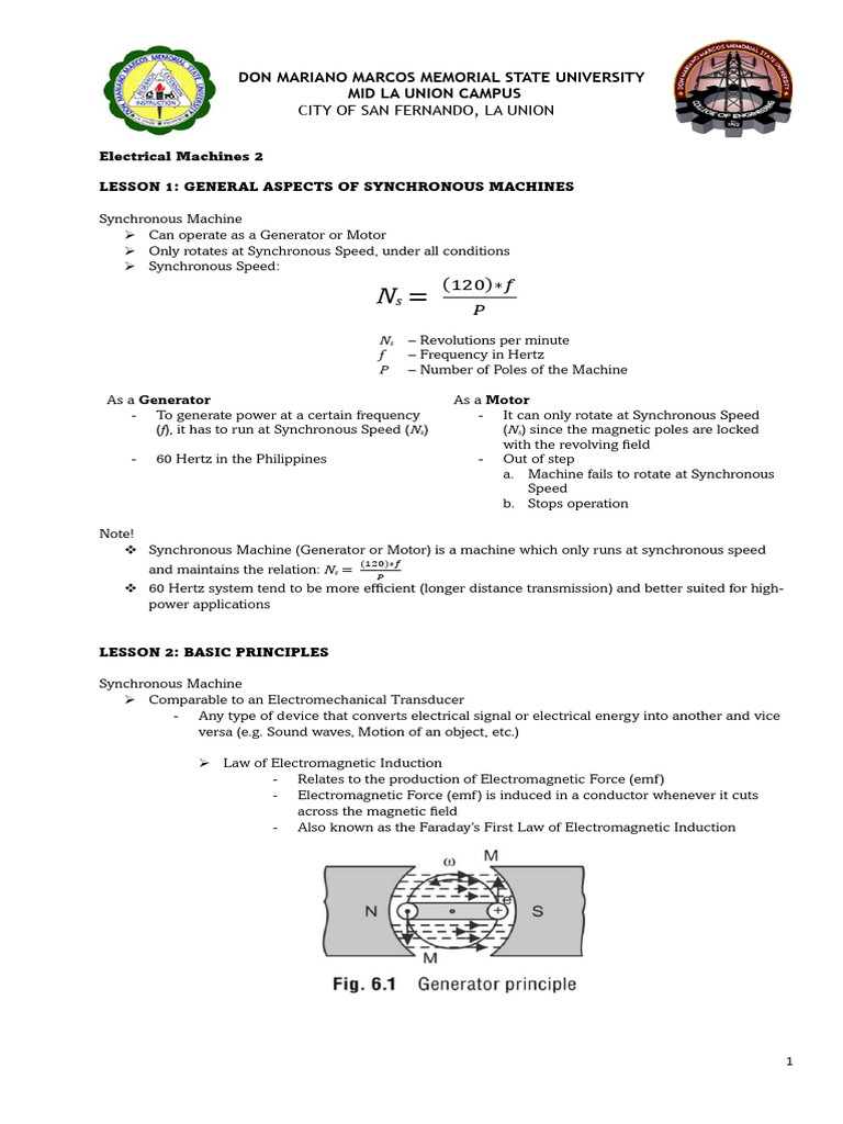 EEPC-110-LECTURE-NOTES | PDF | Electromagnetic Induction | Electric Motor EEPC-110-LECTURE-NOTES | PDF | Electromagnetic Induction | Electric Motor