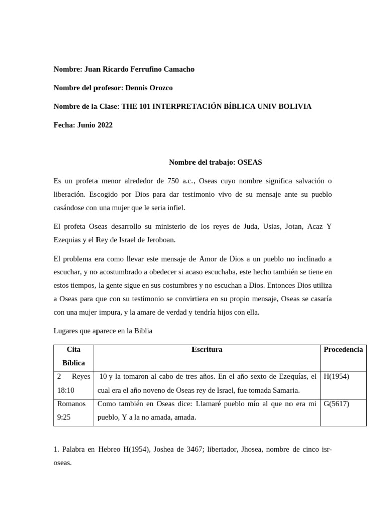 Oseas: Mensaje de Amor y Redención | PDF | Biblia | Cristo (título)