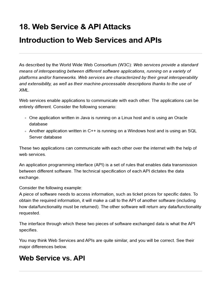 Web Service & API Attacks | PDF | Web Service | Soap