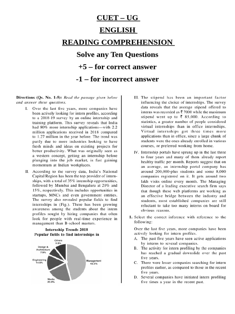 CUET Eng - Sheet 1 | PDF
