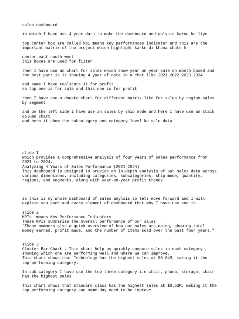 Sales Dashboard Information | PDF | Information Science | Data Management