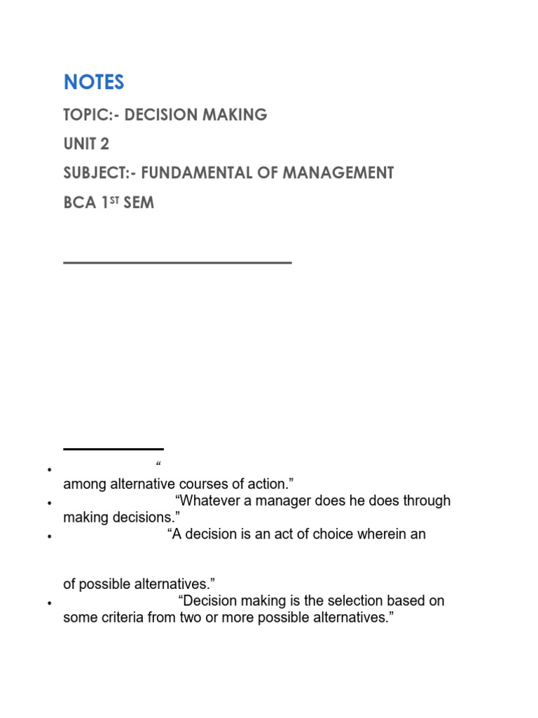 Decision Making | PDF | Decision Making | Behavior