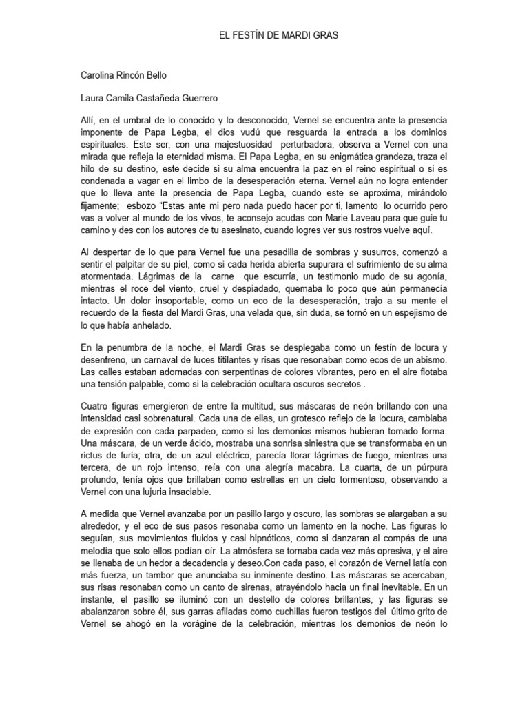 Venganza en el Mardi Gras | PDF