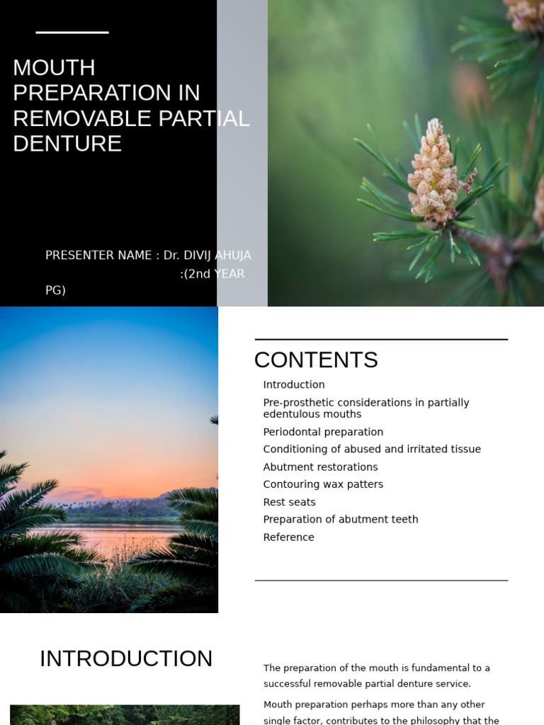 Mouth Preparation in Rpd 11.9.24 | PDF | Dentures | Dentistry Branches