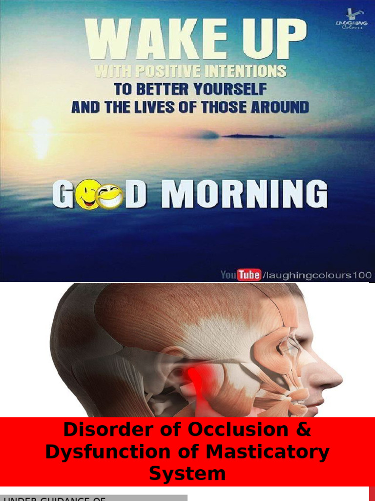 Disorder of Occlusion & Disfunction of Masticatory System | PDF | Dental Anatomy | Dentistry