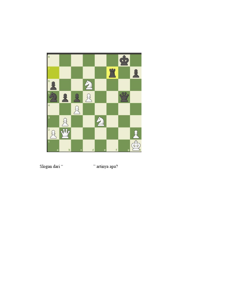 Soal Penilaian Ekstrakulikuler catur | PDF