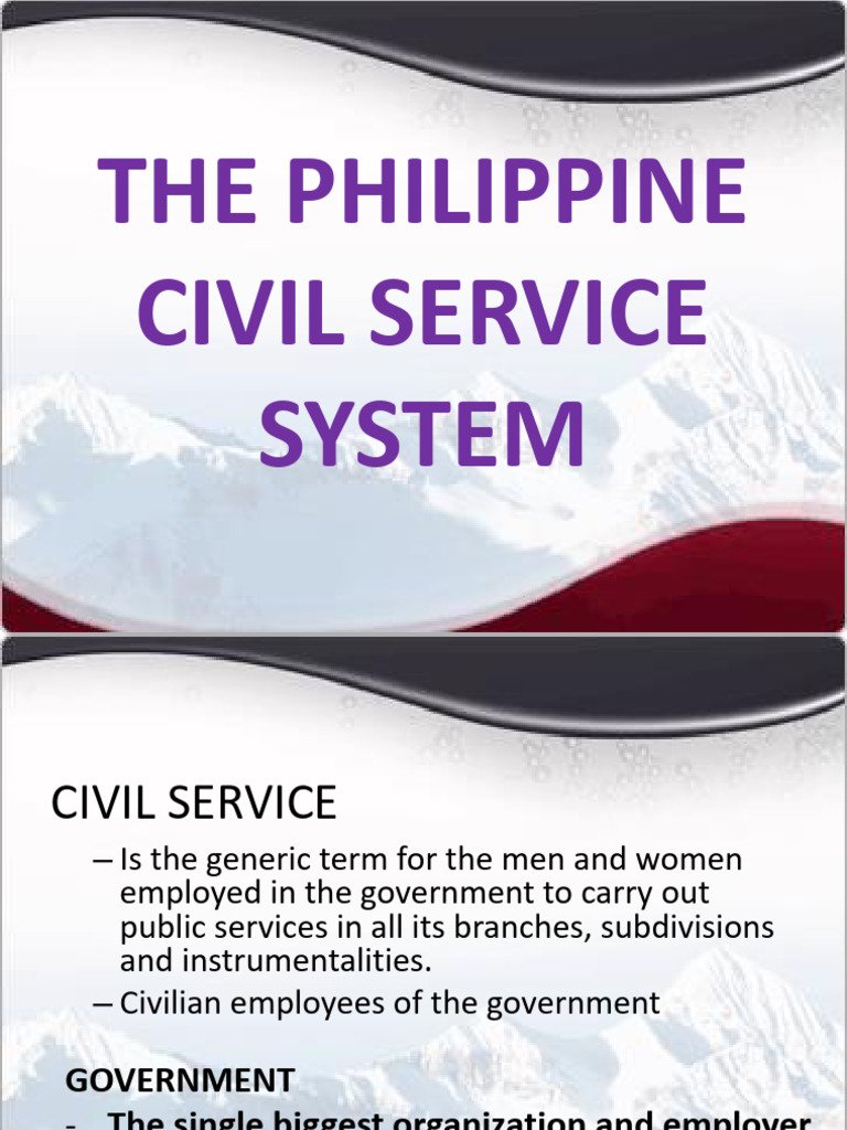 Overview of the Philippine Civil Service | PDF | Civil Service ...