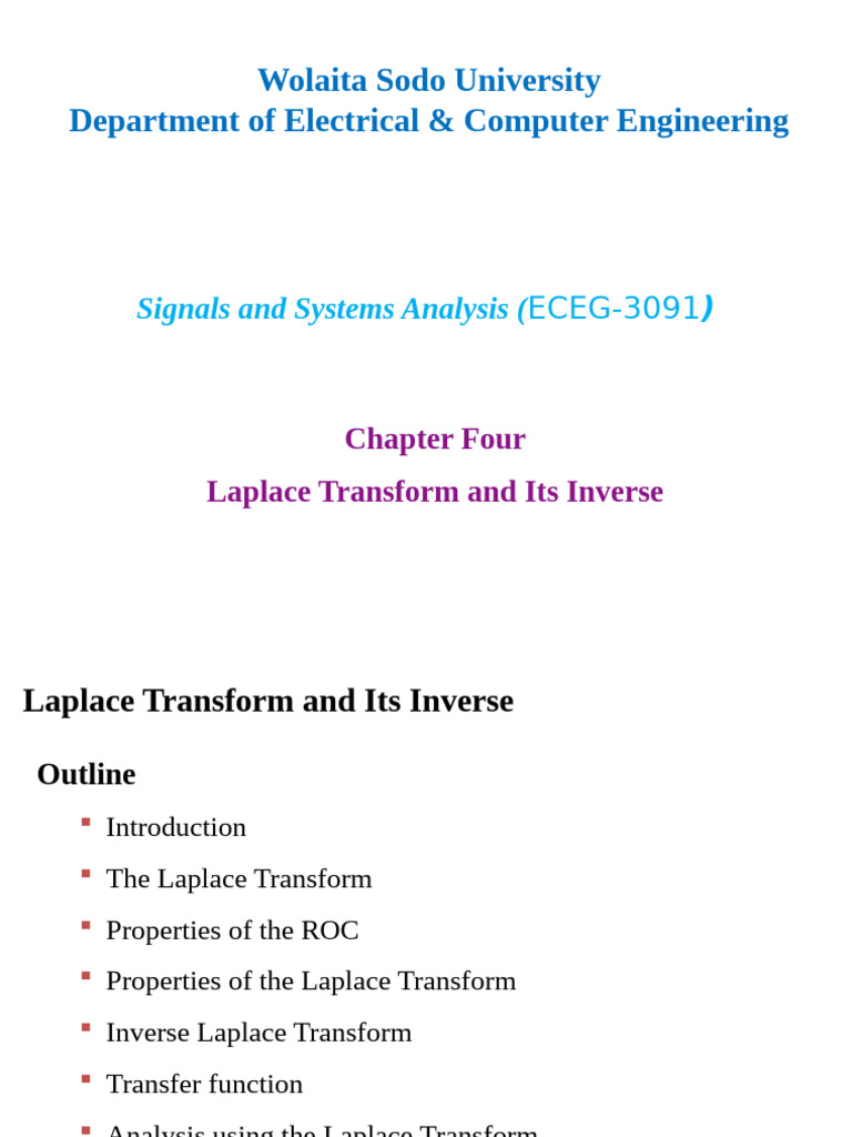 04-Laplace Transform and Its Inverse | PDF | Laplace Transform | Mathematical Concepts