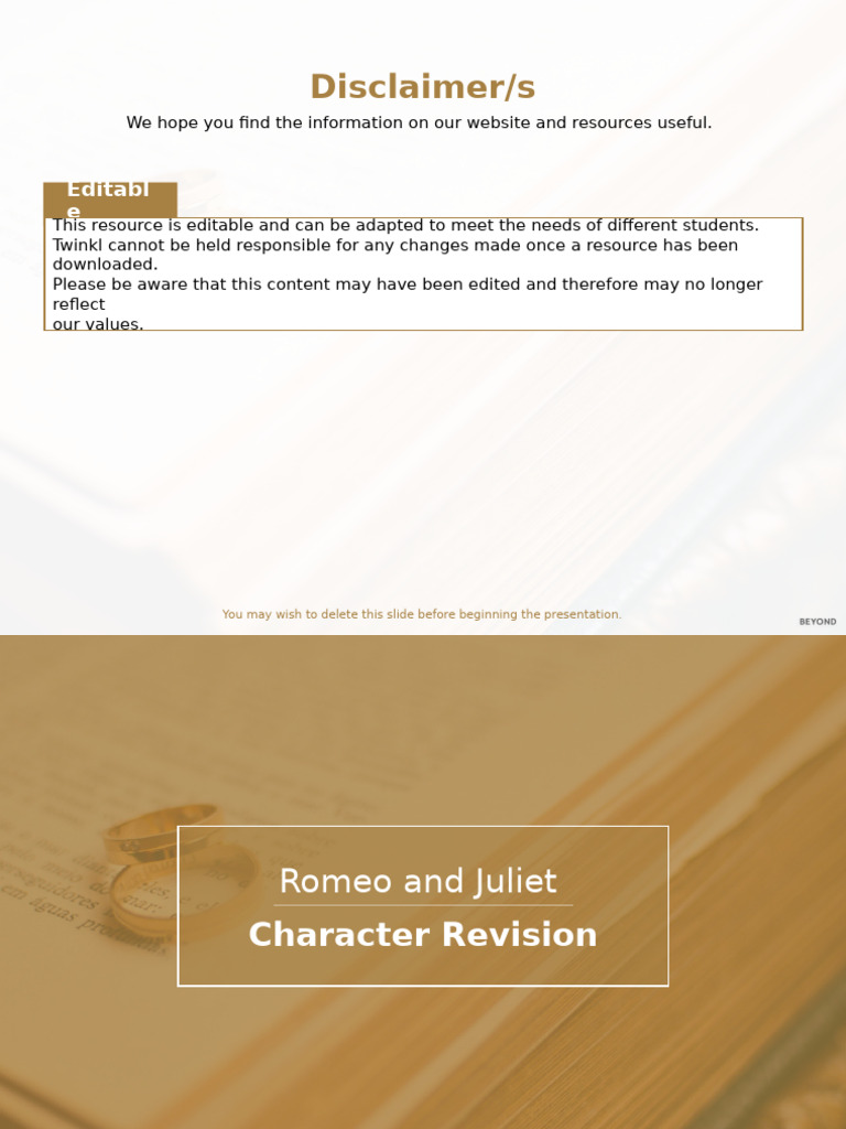 Character Revision - PowerPoint | PDF