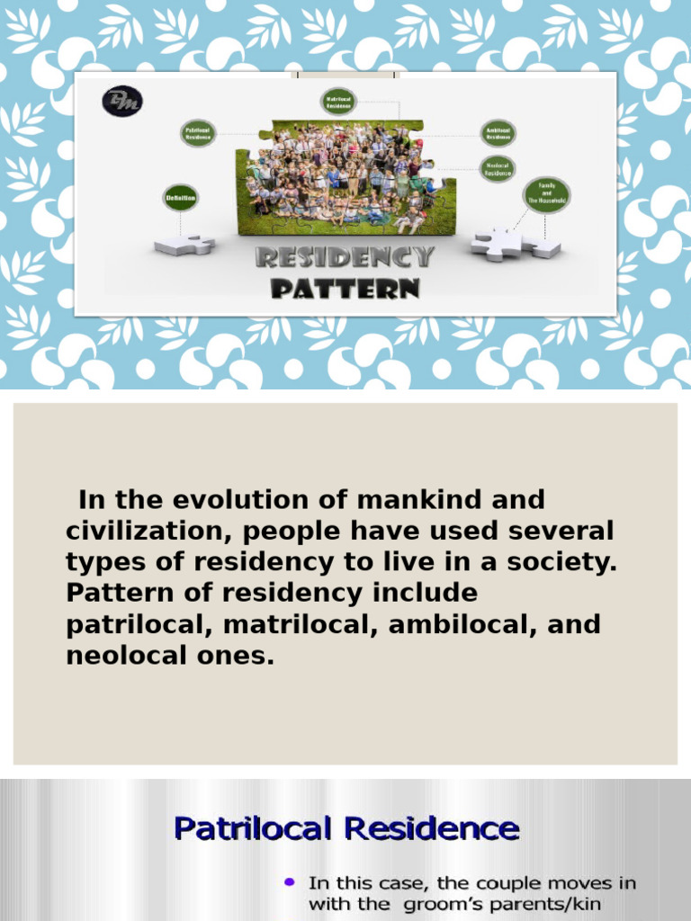 Lesson 10 Residency Pattern | PDF