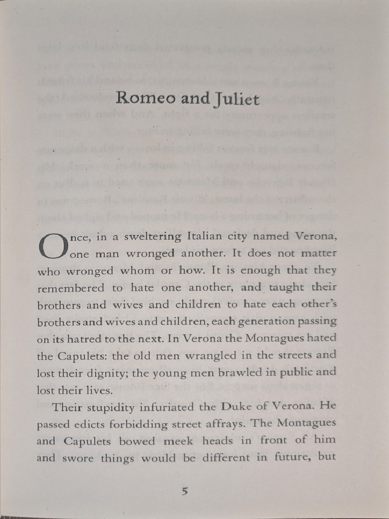 Romeo and Juliet Textbook | PDF