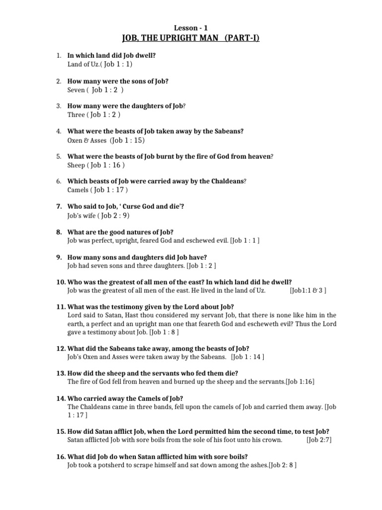 Job's Trials and God's Faithfulness | PDF | Elijah | Books Of Kings