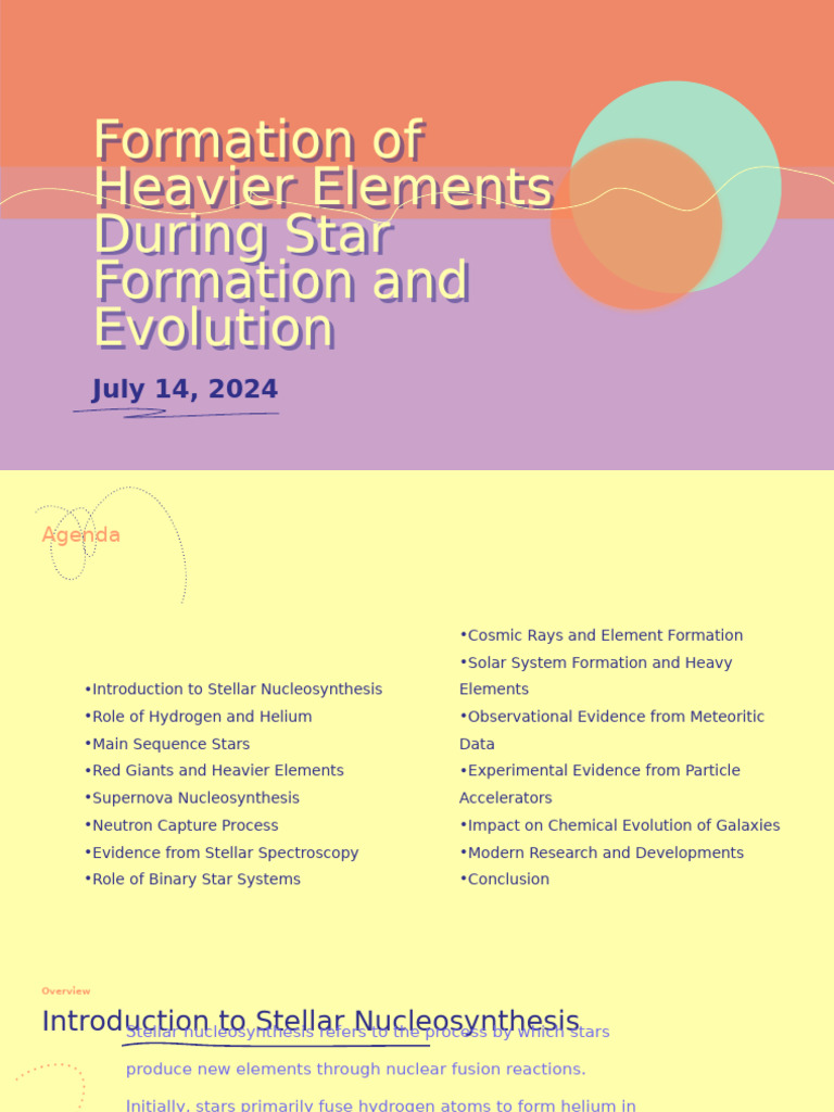 Physical Science11 12 q1 1 Wk1 Formation of Heavier Elements During Star Formation and Evolution ...