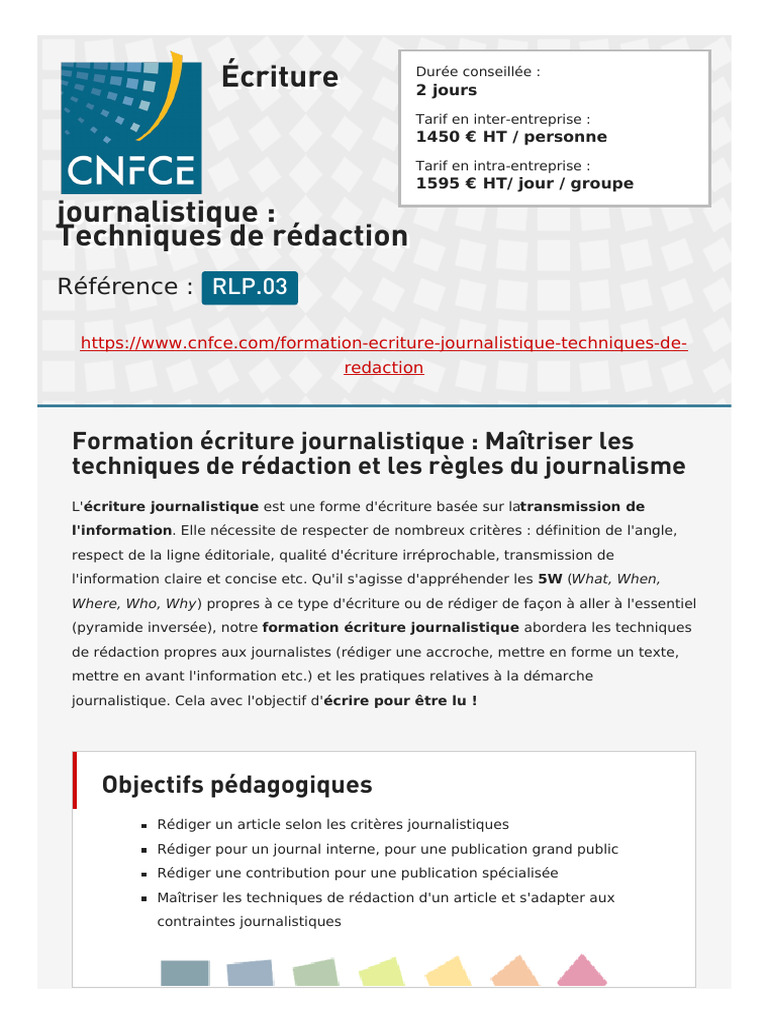 ecriture-journalistique-techniques-de-redaction | PDF | Journalisme ...
