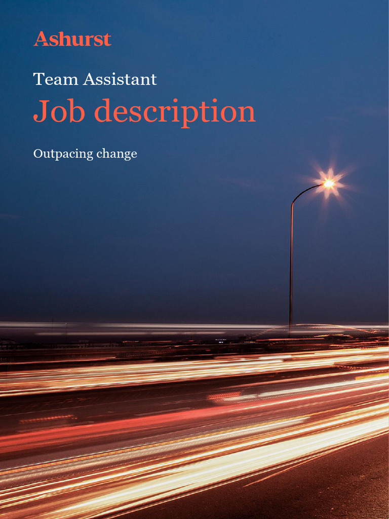 Team Assistant Role at Ashurst Law Firm | PDF | Recruitment