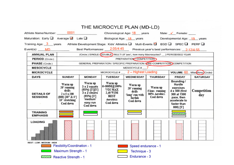 Team Alpha Pre-Comp Microcycle | PDF