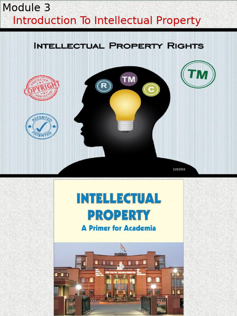 MODULE 3 | PDF | Intellectual Property | Patent