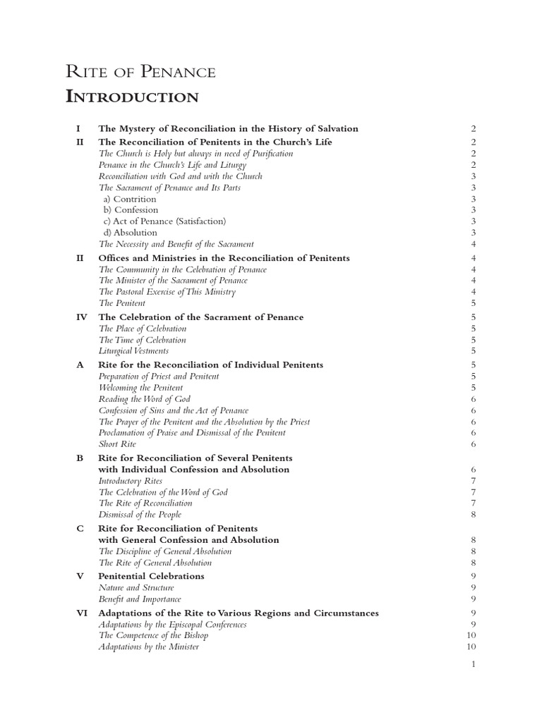 Penance Intro | PDF | Penance | Confession (Religion)
