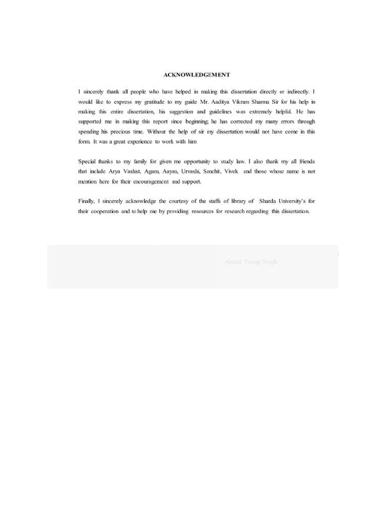 Acknowledgement | PDF