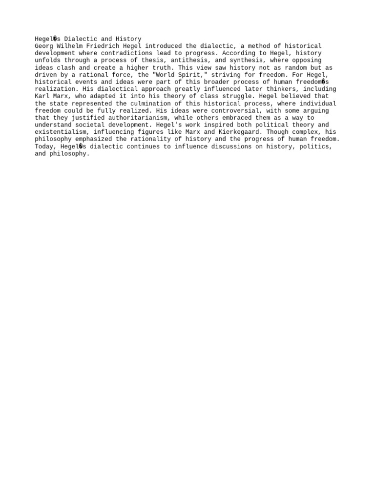 Hegel's Dialectic and Historical Progress | PDF