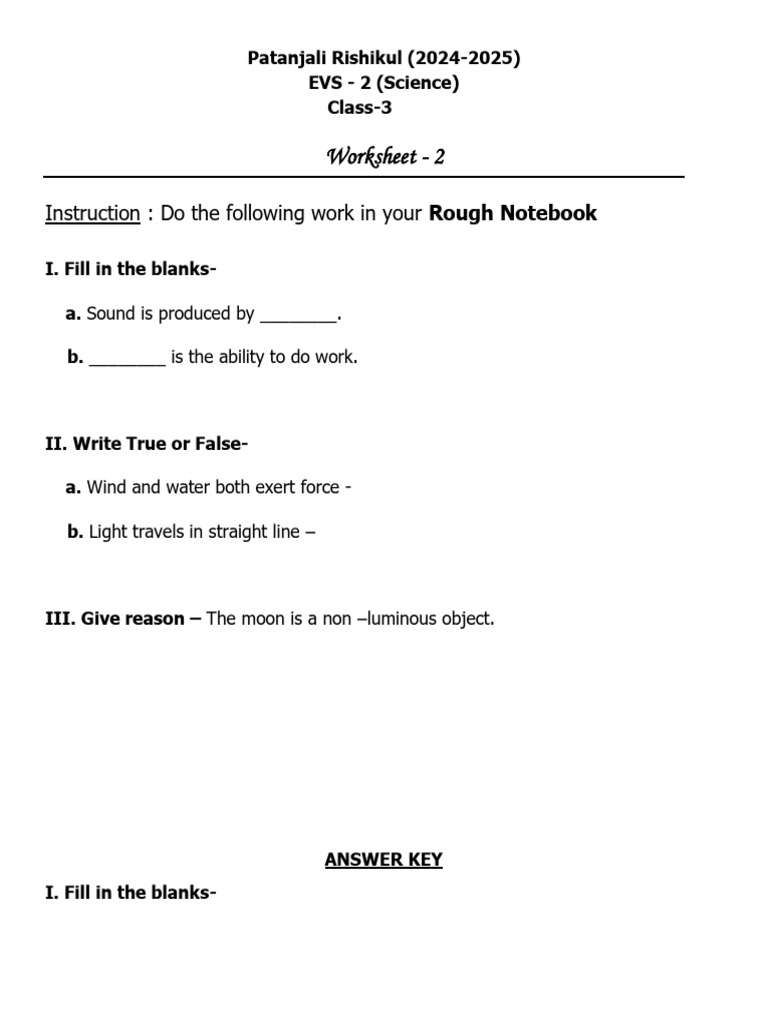 EVS 2 W0rksheet 2 | PDF