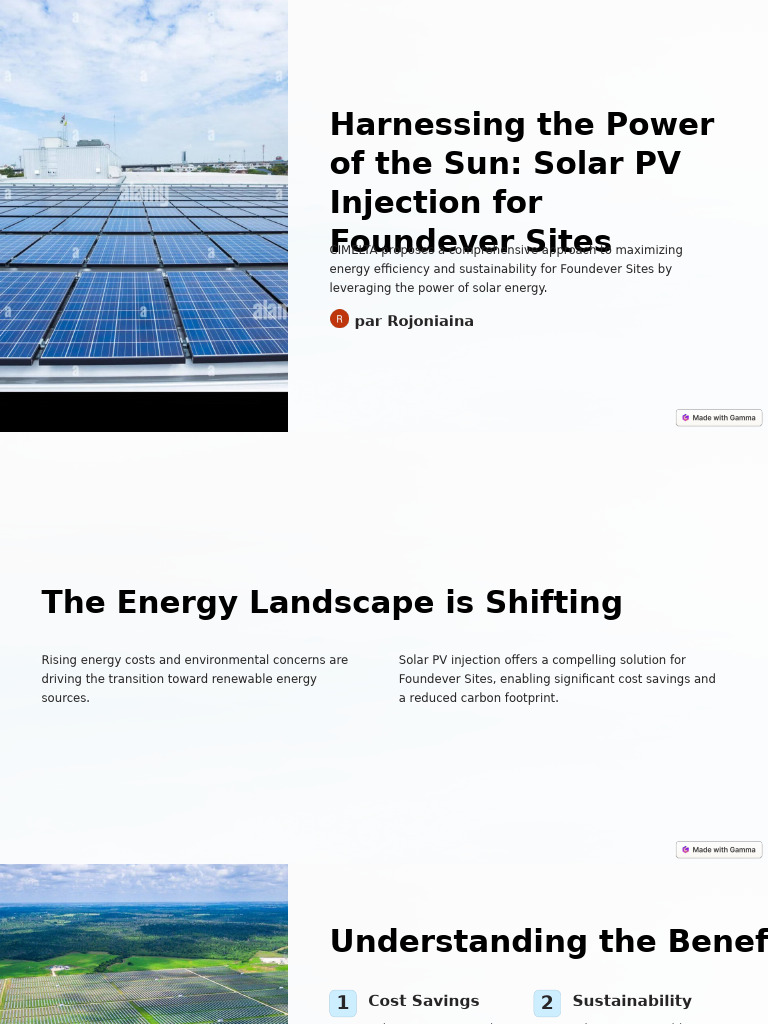 Harnessing The Power of The Sun Solar PV Injection For Foundever Sites ...