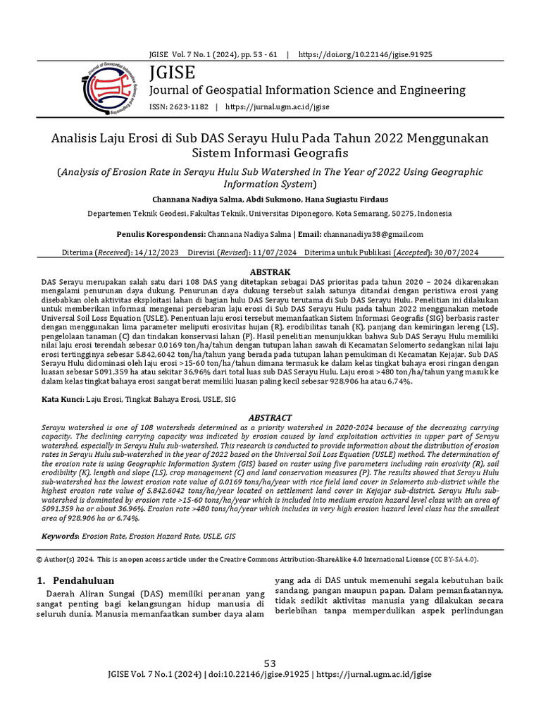 Salma dkk 2024_Analisis Laju Erosi di Sub DAS Serayu Hulu Pada Tahun ...