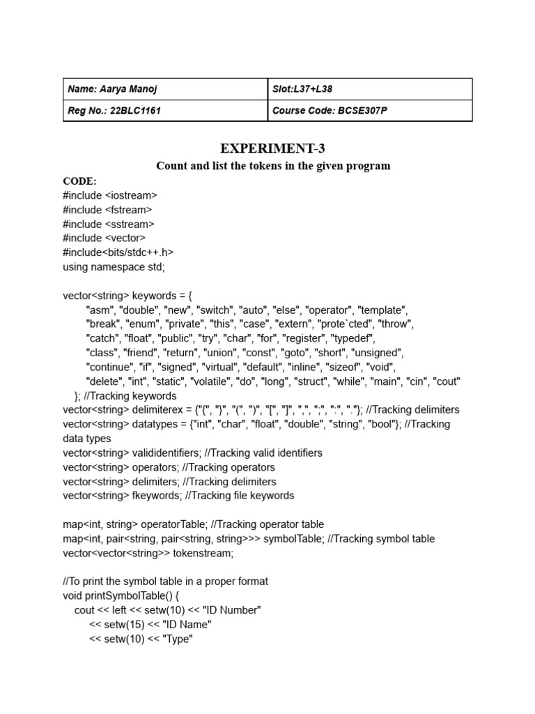 lab3_cd_22BLC1161 | PDF | Reserved Word | Object Oriented Programming