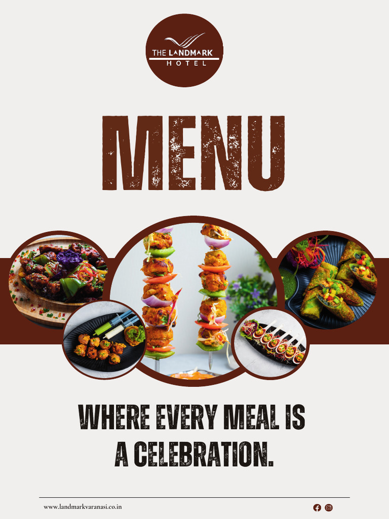 Landmark Hotel Menu Overview | PDF | Indian Cuisine | Kebab