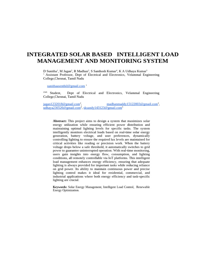 springer paper | PDF | Solar Power | Electrical Grid