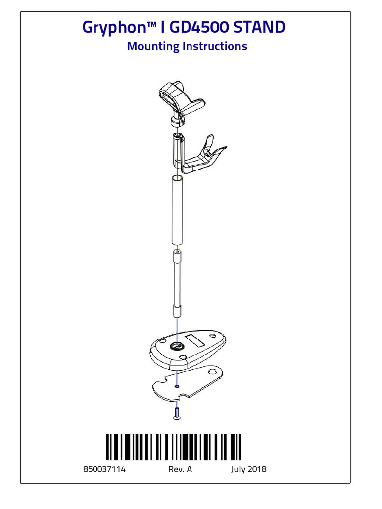 Gryphon I GD4500 Stand Mounting Instructions (ENG) | PDF
