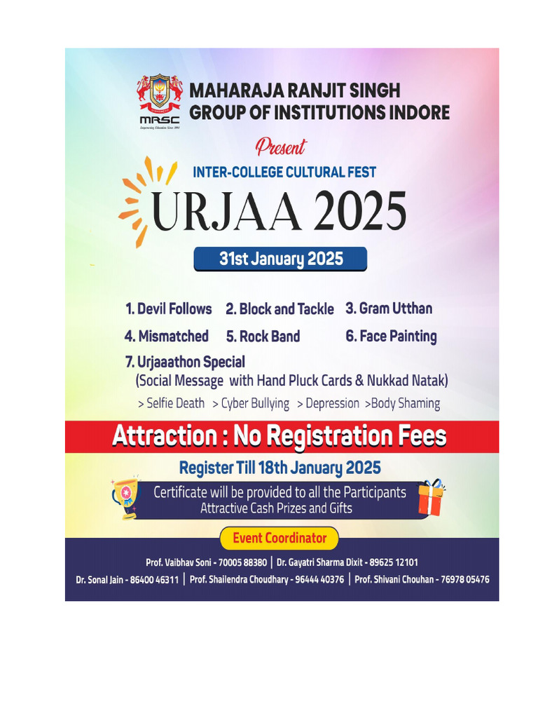 Urjaa INVITATION 24-25 | PDF | Paint | Cosmetics