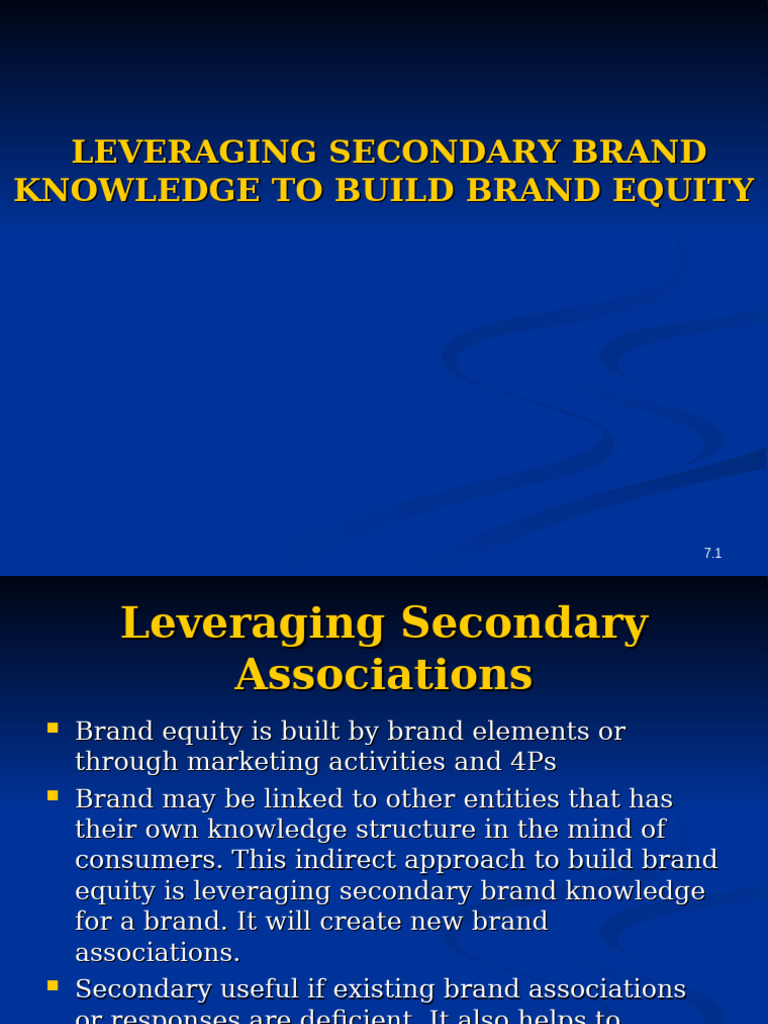 Leveraging Secondary Brand Associations | PDF | Brand | Celebrity