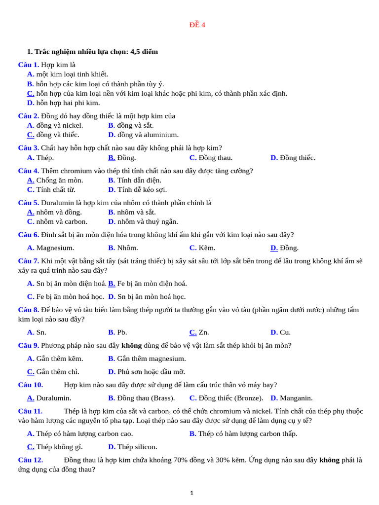 TVK ĐỀ 4 ON GHKII | PDF