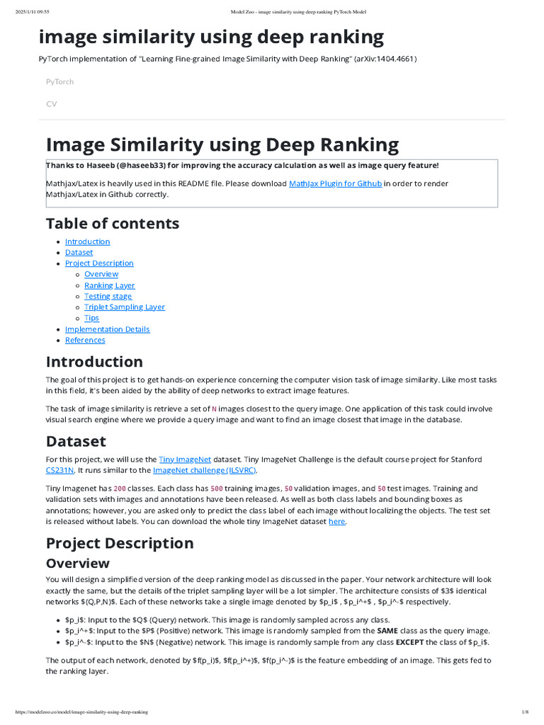 PyTorch Implementation of Learning Fine-Grained Image Similarity With ...