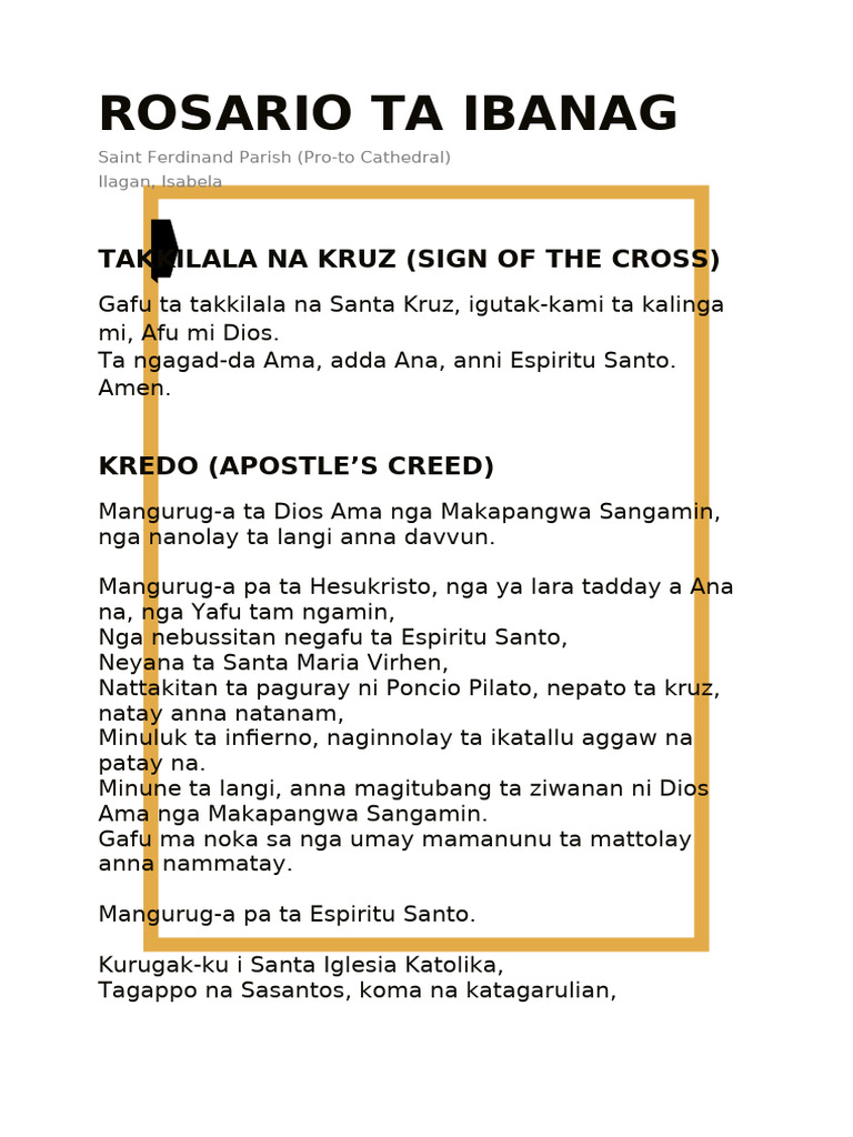 Rosario Ta Ibanag (New) | PDF