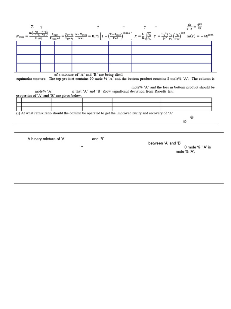 Questions From Papers - Basics of Distillation | PDF | Distillation ...