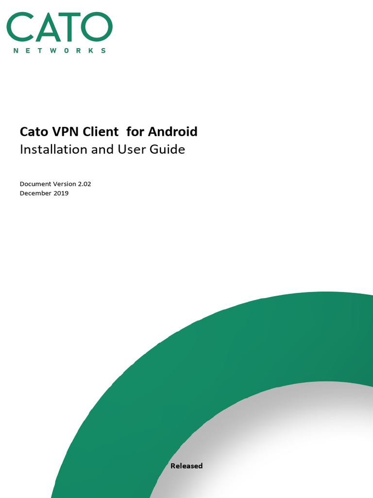 Cato VPN Android Setup Guide | PDF | License | Android (Operating System)