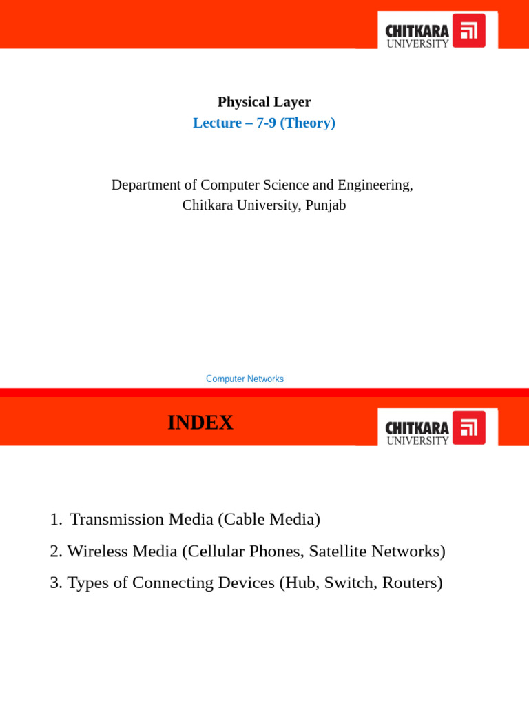 Lecture 7-9 | PDF | Transmission Medium | Computer Network Lecture 7-9 | PDF | Transmission Medium | Computer Network