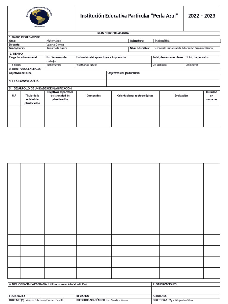 PCA Formato Vacio | PDF