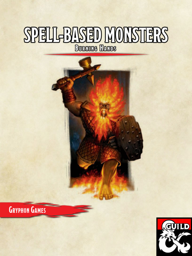 Spell-Based Monsters — Burning Hands home - brew | PDF