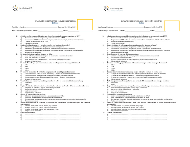Examen Estadares Anexo 5 | PDF | Color