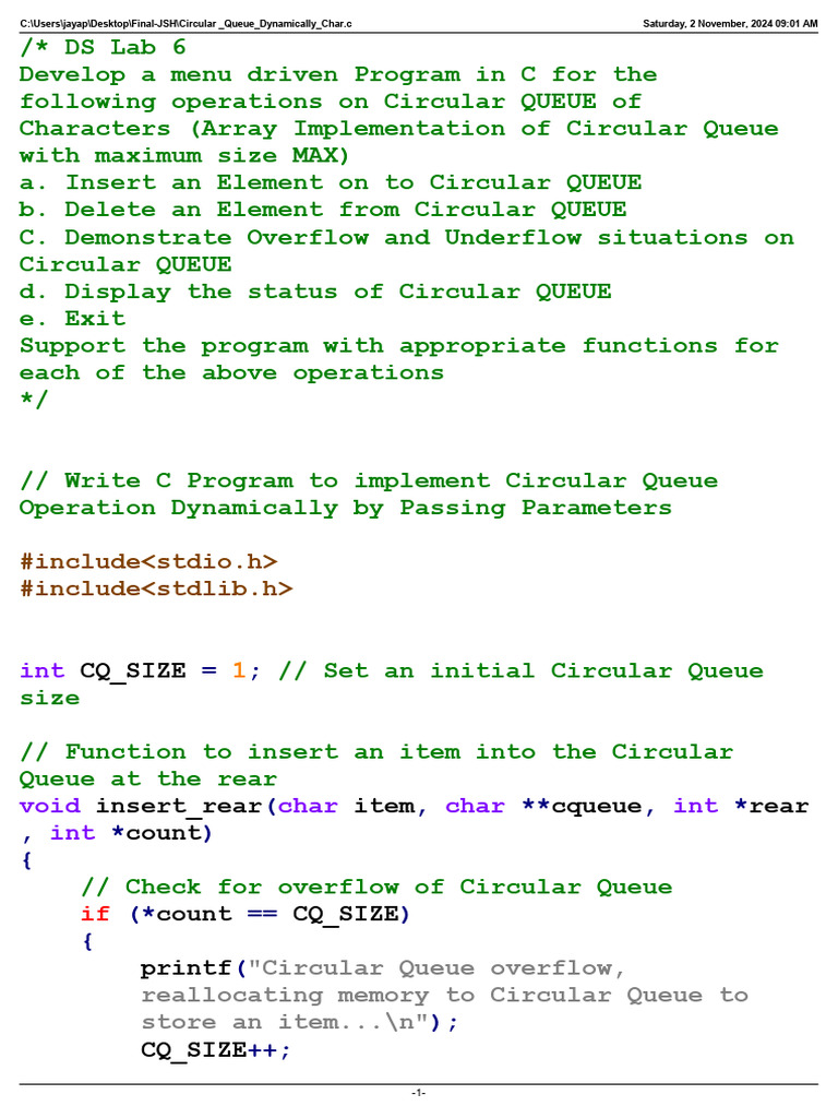 DS Lab 6 | PDF | Queue (Abstract Data Type) | C++ DS Lab 6 | PDF | Queue (Abstract Data Type) | C++