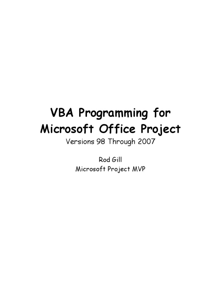 Vba 00 Pdf Visual Basic For Applications Microsoft Excel