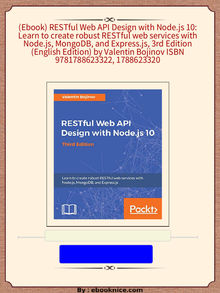 Download ebooks file (Ebook) RESTful Web API Design with Node.js 10 ... Download ebooks file (Ebook) RESTful Web API Design with Node.js 10 ...